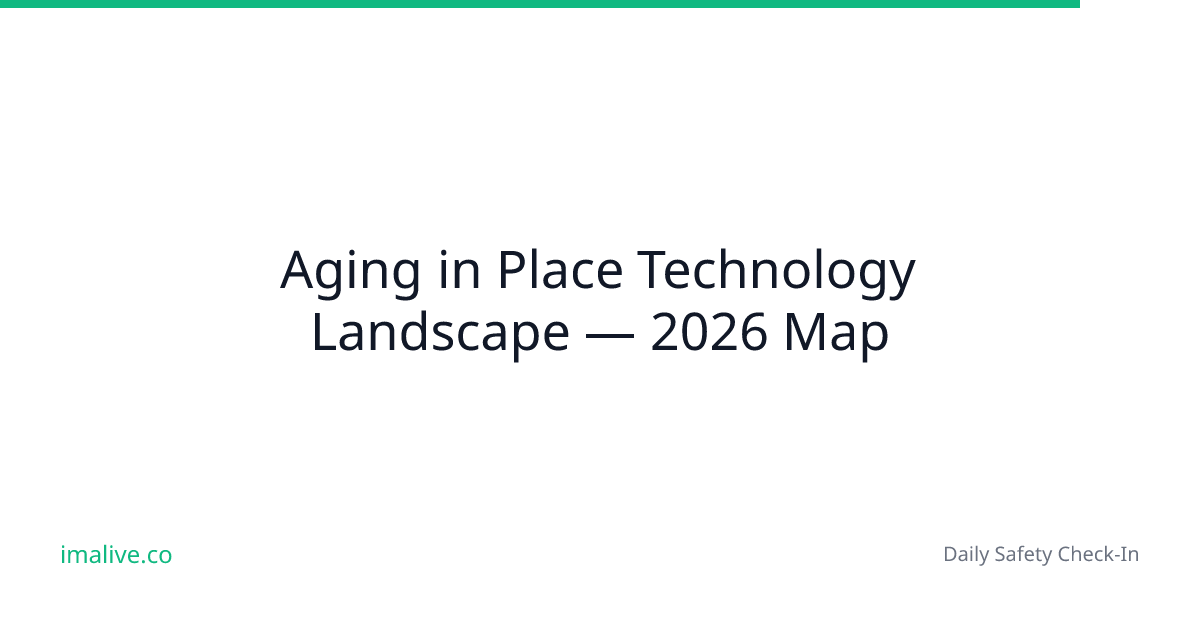 Aging in Place Technology Landscape — 2026 Map | I'm Alive