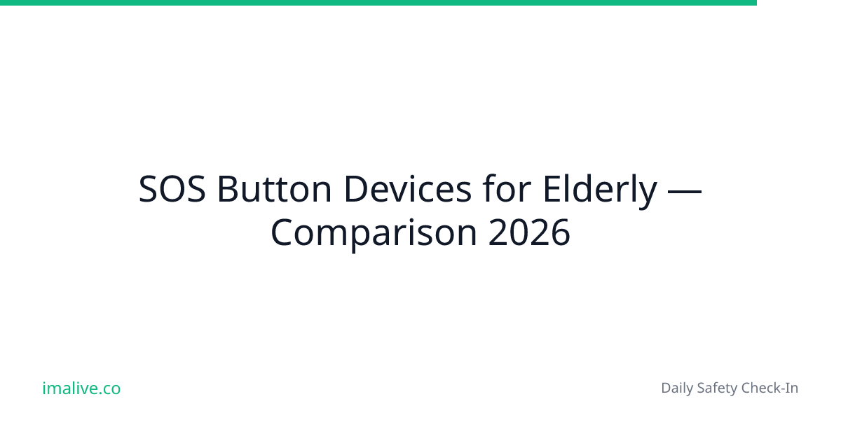 SOS Button Devices for Elderly — Comparison 2026 | I'm Alive